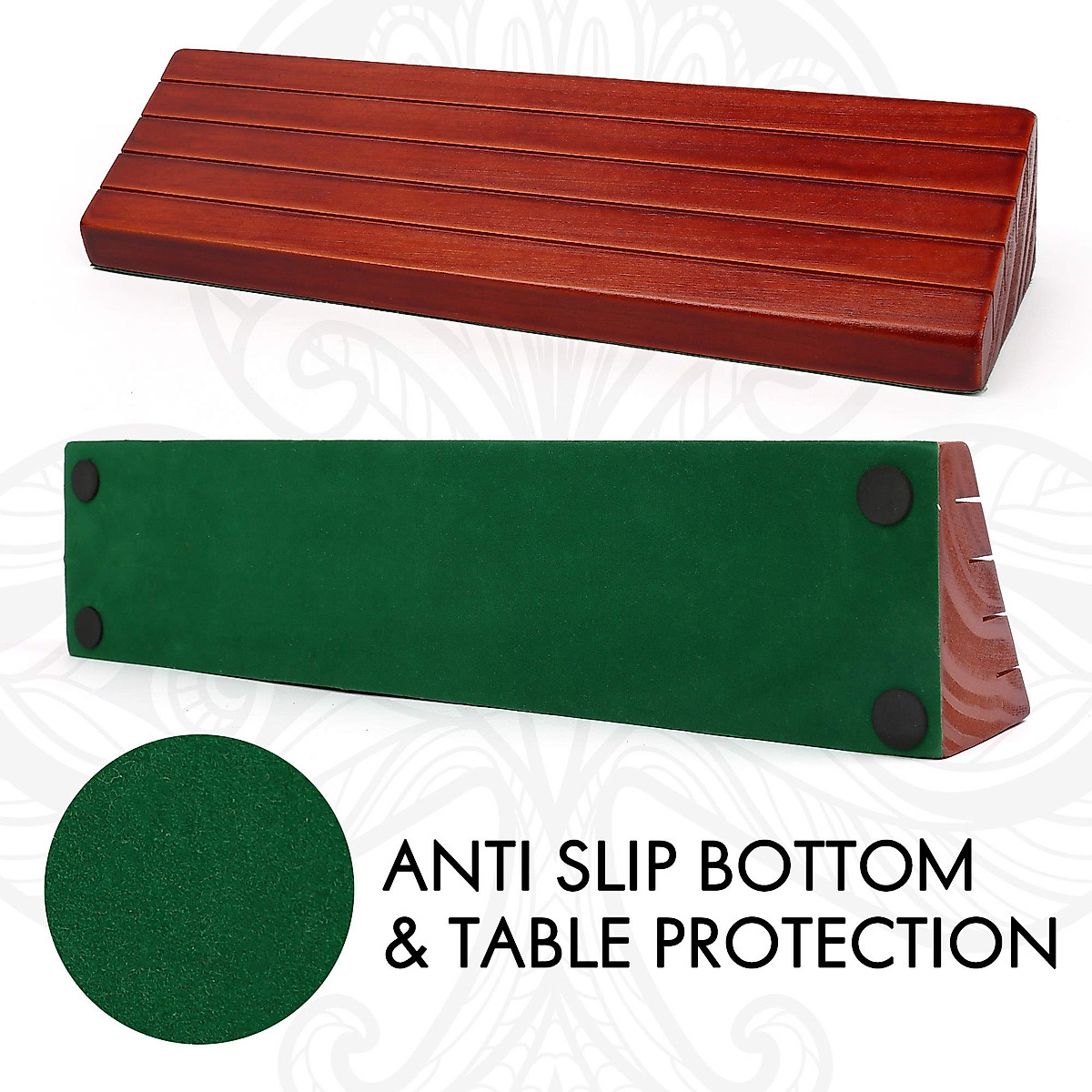 LotFancy Playing Card Holder for Kids, Adults, Seniors, Large Wooden Hands Free Card Holders for Family Card Game Nights, Canasta, Poker Parties, 13.8” Long Version