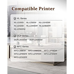 XZMHX TN660 TN630 TN-660 TN-630 Replacement Toner Cartridge Compatible for Brother MFC-L2700DW MFC-L2720DW MFC-L2740DW HL-L2300D HL-L2340DW HL-L2380DW DCP-L2540DW Printer (4 Pack)