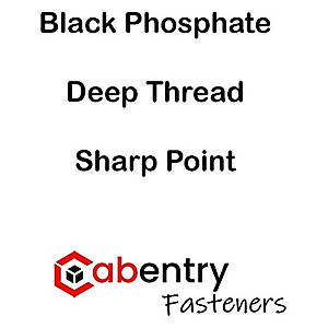 Cabentry Brand | Wood Screws | Flat Head | Square Drive | #8 | 2 Inch | Deep Thread | Sharp Point | Black Phospate Finish | 100 Pack