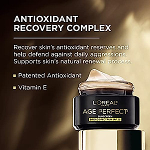 L'Oreal Paris Age Perfect Cell Renewal Anti-Aging Day Moisturizer with SPF 25, Vitamin E & Antioxidants to Smooth Wrinkles & Firm Skin, 1.7 oz