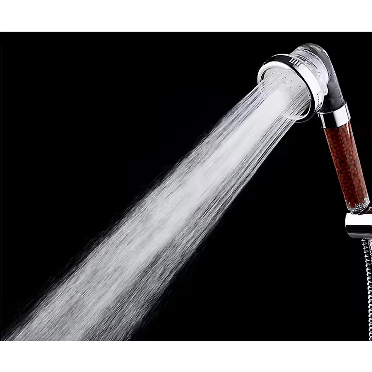 Ionic Shower Head High Pressure with Hose and Bracket, Mineral Balls Ionic Shower Head for Skin & Hair Health, Water Saving, Handheld 3 Modes Pressure Shower