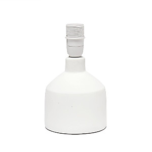 Simple Designs LT2080-OFF Mini Bocksbeutal Concrete Table Lamp, Off White