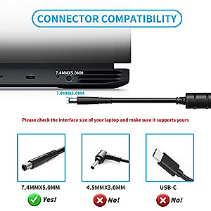VHBW Replacement for Dell 180W Power Adapter Laptop Charger Compatible with Dell Alienware 15 17 G3 G5 G7 Area 51M R2 Precision 7530 7730 7740 M4700 M4800 74X5J JVF3V DA180PM111 AC Adapter