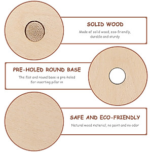 INOOMP 3pcs Display Stand Wood Wood Donut Stand Bar Wooden Donut Bagels Display Stand Holder Reusable Rustic Doughnut Board Holder for Baby Showersfor Wedding Birthday Treat Parties