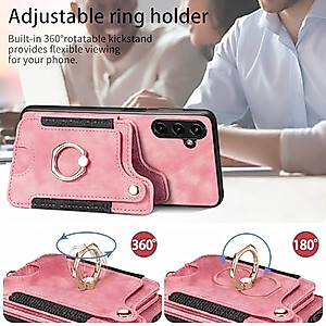 Cell Phone Flip Case Cover Compatible with Samsung Galaxy A14 5G Case, 2-in-1 Wallet Case PU Leather [Card Holder] [Wrist Strap] Shockproof Flip Cover Drop Back Case Protection Case Protective Wallet