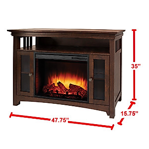 Muskoka Wyatt 48" Media Fireplace-Burnished Oak