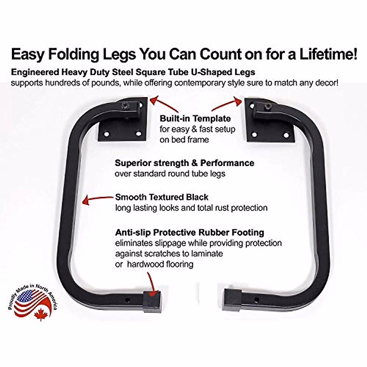 Murphy Bed Queen Size Hardware Kit - DIY Wood Frame Folding Cabinet Wall Bed for Guestroom Easy to Build, Made in USA