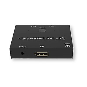 CABLEDECONN DisplayPort 8K DP 1.4 Switch Bi-Direction 8K@30Hz 4K@120Hz Splitter Converter for Multiple Source and displays.