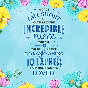 Prime Greetings Birthday Card Niece, Made in America, Eco-Friendly, Thick Card Stock with Premium Envelope 5in x 7.75in, Packaged in Protective Mailer