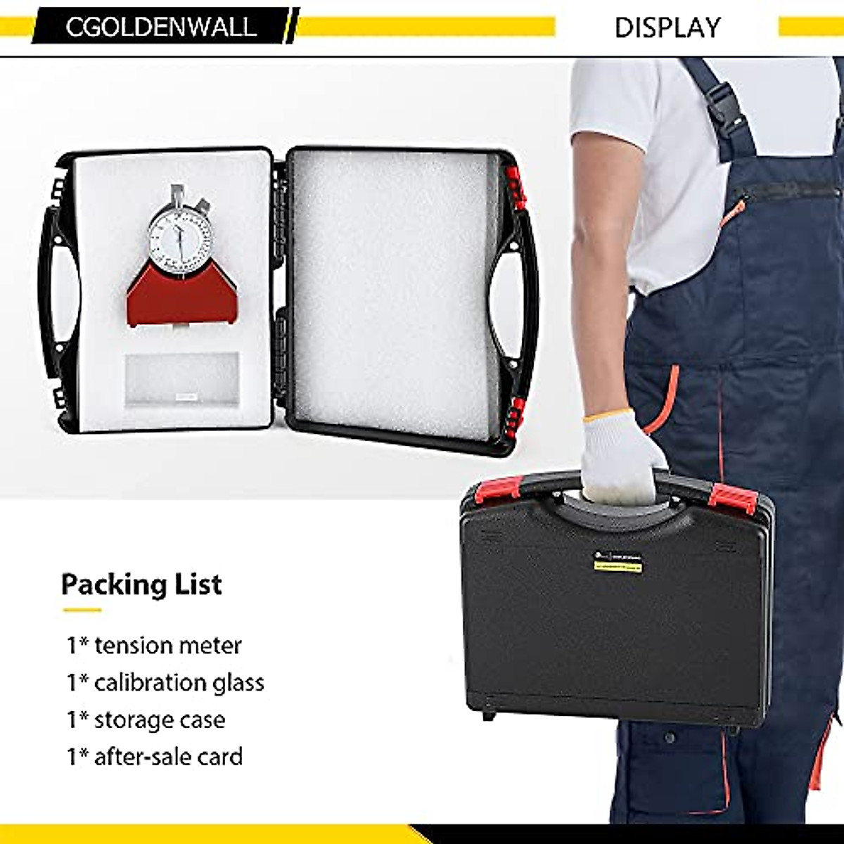 CGOLDENWALL High Precision Silk Screen Printing Tension Meter mesh tension meter Force Meter Tester Newton Tension Meter gauge measurement tool in silk print 7-50N