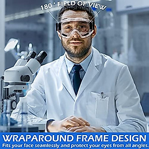 OXG 6 Pack Safety Goggles ANSI Z87.1 Glasses, Anti-Fog Protective Safety Glasses Lab Goggles Men Women Eye Protection Goggles (multicolor)