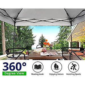 Quictent Clear Tent 10'x10' Ez Pop up Canopy with Sidewalls Instant Outddoor Gazebo Shelter Waterproof (Khaki)