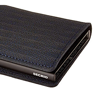 Secrid Slim Wallet Dash Navy Leather RFID Safe Card Case for max 12 cards