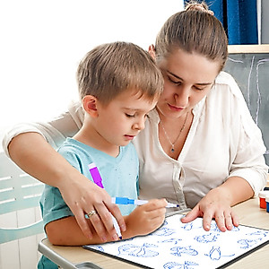 White Board Dry Erase - 14" X 11"，Dry Erase Board，Small White Board with 6 Markers（Double Sided Whiteboard）