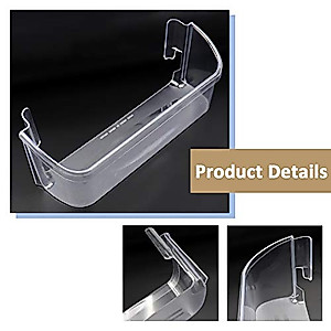240323002 Refrigerator Door Bin Shelf Compatible with Frigidaire or Electrolux, Bottom 2 Shelves on Refrigerator Side, Single Unit, Clear, Replaces PS429725, AP2115742, AH429725，