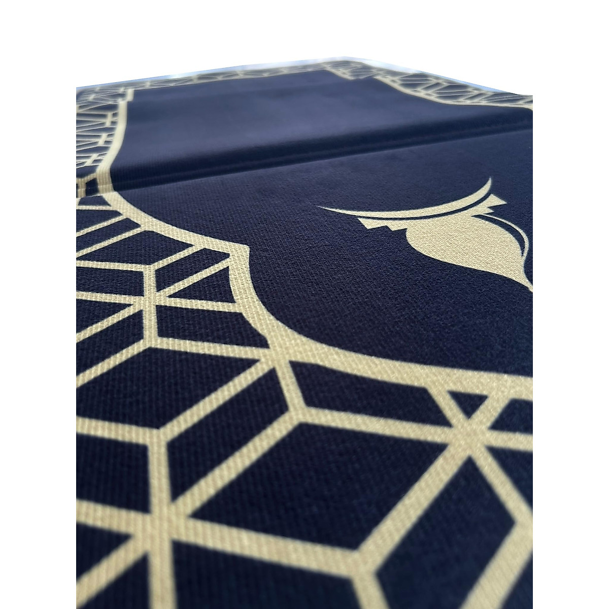 Back Support Prayer Mat Muslim Rug Islamic - Padded Prayer Rug Sajadah for Men Women for Eid Travel Ramadan, Masjid, Soft and Luxury (Black)