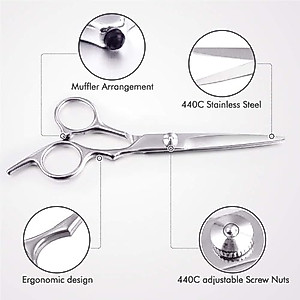 Professional Hair Cutting Scissors Set 11Pcs Haircut Scissors Thinning Shears Multi-Use Haircut Kit Hairdressing Scissors Hair Cutting Shears for Barber Salon Home Hair Shears for Women Men