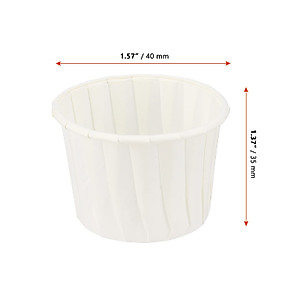 SINJEUN 1000 Pack 2 oz Paper Souffle Portion Cups, Disposable Condiments Sample Cup Snack Cups for Measuring, Jello Shots, Sauces, White