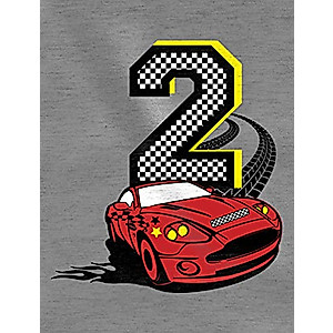 2nd Birthday Shirt Boy Gifts for 2 Year Old Boys Number Two Toddler Kids T-Shirt 2T Gray