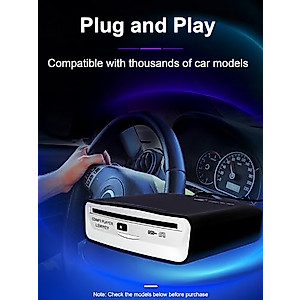 External Universal CD Player for Car - LEHWEY Portable CD Player with Extra USB Extension Cable, Plugs into Car USB Port, Laptop, TV, Mac, Computer, for Android 4.4 and Above Navigation