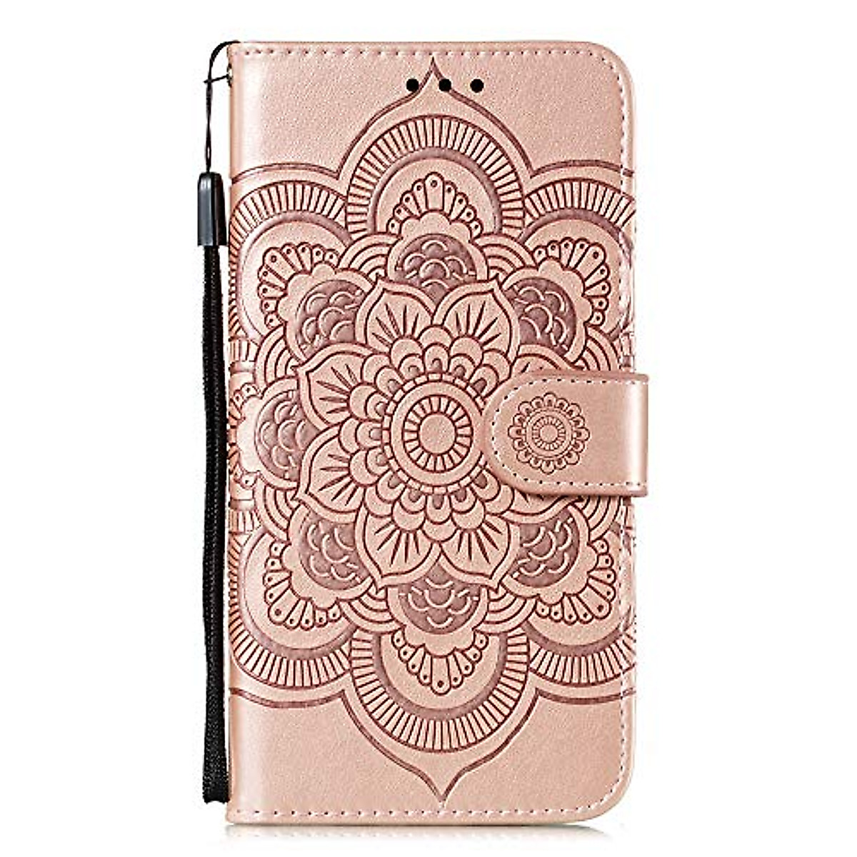 EMAXELER Xiaomi Redmi Note 9 Case Stylish Premium PU Leather Wallet Cover Magnetic Shockproof Flip Case with Kickstand Credit Cards Slot for Xiaomi Redmi Note 9 Sunflower Rose Gold LD