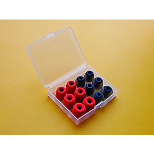 12pcs (RDMF-B)- S/M/L Premium Memory Foam and Round Replacement Earbuds Eartips Set Compatible with Jaybird Bluebuds X Earphones Headphones