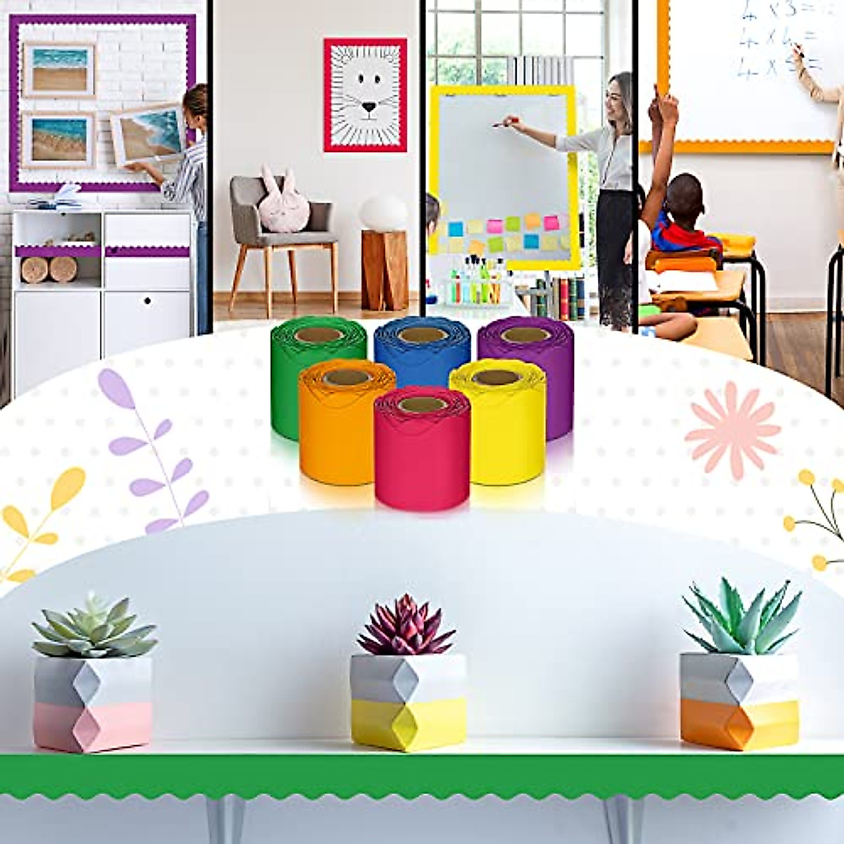 Colorful Classroom Bulletin Board Borders - 196.8 ft