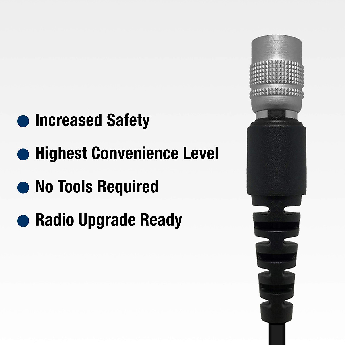 Sheepdog LEO-2W-APXQD Earpiece, Quick Release Police Lapel Mic Headset, Wired, Black Cable, Compatible with Motorola APX 6000 APX 7000 APX 8000 and APX 4000 Radios