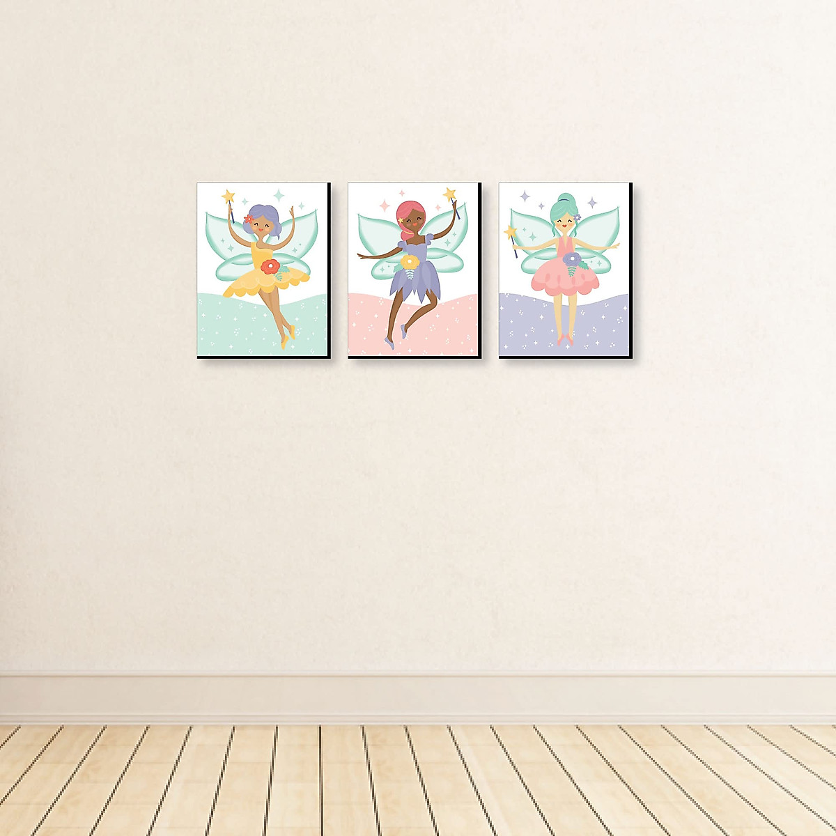 Big Dot of Happiness Let’s Be Fairies - Fairy Garden Nursery Wall Art and Kids Room Decor - 7.5 x 10 inches - Set of 3 Prints