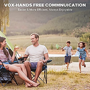 Walkie Talkies for Adults Long Range-Wishouse Rechargeable 2 Way Radios,Hiking Accessories Camping Gear Toys for Kids with Lamp,SOS Siren,NOAA Weather Alert,VOX,Easy to Use(Red Blue Orange 3 Pack)