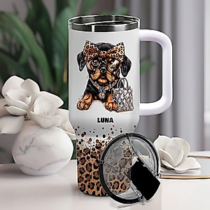 Personalized Dog Tumber with Rottweiler Dog’s Name – Custom Cup for Dog Moms, Ideal Gift for Women, Girlfriend, Best Friend, Christmas Gifts ip1YhR
