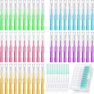 Zopeal 250 Pieces Braces Flossers Interdental Brush for Cleaner Tooth Toothpick Dental Teeth Flossing Head Oral Dental Hygiene Cleaning Tool Soft Dental Picks Refill Toothpick Cleaners (Fresh Color)
