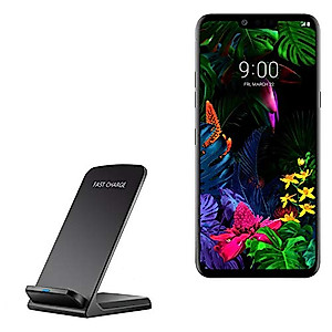 BoxWave Charger Compatible with LG G8 ThinQ (Charger by BoxWave) - Wireless QuickCharge Stand, No Cord; no Problem! Charge Your Phone with Ease! for LG G8 ThinQ - Jet Black