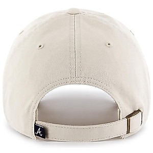 '47 Atlanta Braves Natural Clean Up Adjustable Hat, Adult One Size Fits All Off-White