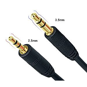 2.5mm to 3.5mm Cable Audio 2.5 mm to 3.5 mm, 3.5mm to 2.5mm 2.5 to 3.5 replacement for Bose qc35 ii JBL Headphone Wire Aux Cord for Bose 700 QuietComfort QC45 QC35II QC35 QC25 JBL E45BT E55BT