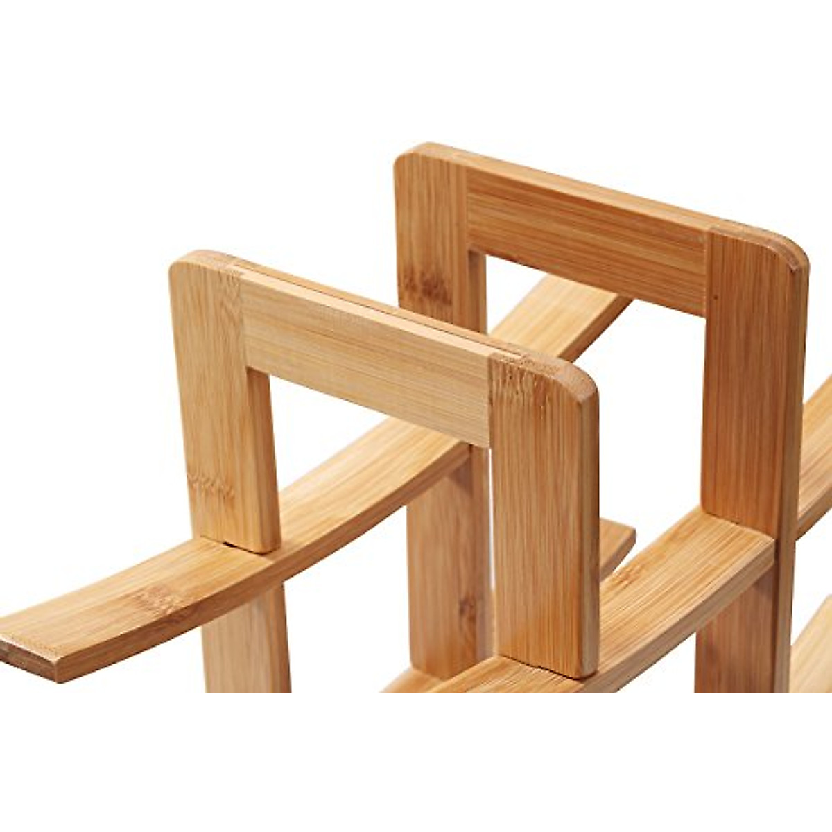 Mosa Natural Bamboo 12 Bottle Wine Rack (11.8" X 5.7" X 16.3"), Wood Wine Rack Countertop Wooden Wine Accessories