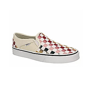 Vans Unisex Asher Canvas Low Platform Slip On Sneaker - Multicolored Checkered 8