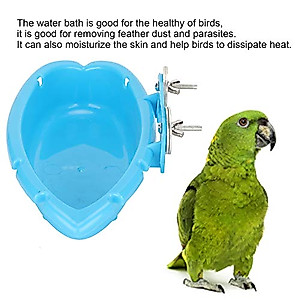 5Pcs Bird Bath Tub, Parrot Bathtub, Bird Plastic Bath Bathing Tub Shower Bathtub, Parrot Food Water Bowl, Parrot Feeder