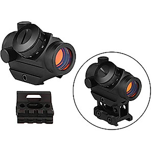 Beileshi Red Dot Sight, 4 MOA Compact Red Dot Gun Sight Rifle Scope with 1 inch Riser Mount (Black Color)