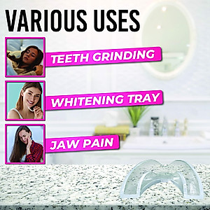 HONEYBULL Mouth Guard for Grinding Teeth [6 Pack - Mixed] Comes in 2 Sizes for Light and Heavy Grinding | Comfortable Custom Mouth Guard for Clenching Teeth at Night, Bruxism, Whitening Tray & Guard