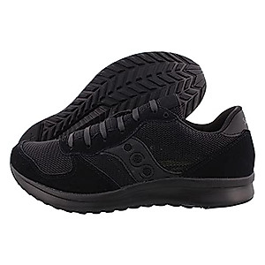 Saucony Mens Getaway Suede Memory Foam Running Shoes Black 8.5 Medium (D)