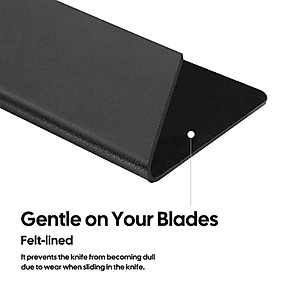 WIOR Knife Edge Guard, 12 Piece Universal Blade Covers - Extra Strength Lined Knife Protectors Knife Guard Set for Kitchen Knives ABS Plastic and BPA-Free Felt Lining