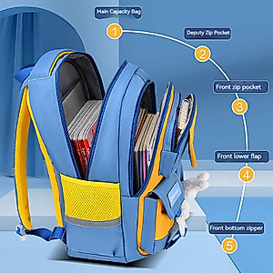 WYCY School Backpacks for Girls Large Bookbags for Teen Girls Cute Book Bag Bunny Kawaii Backpack (Pink)