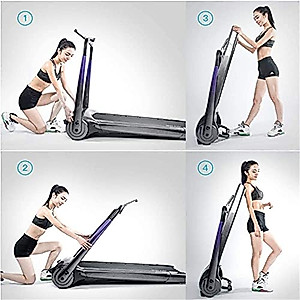 MADELL Folding Runner Small Folding Treadmill， Home Fitness Weight Losshine Sports Equipment， Ultra-Quiet Indoor Treadmill， Monitoheart Rate