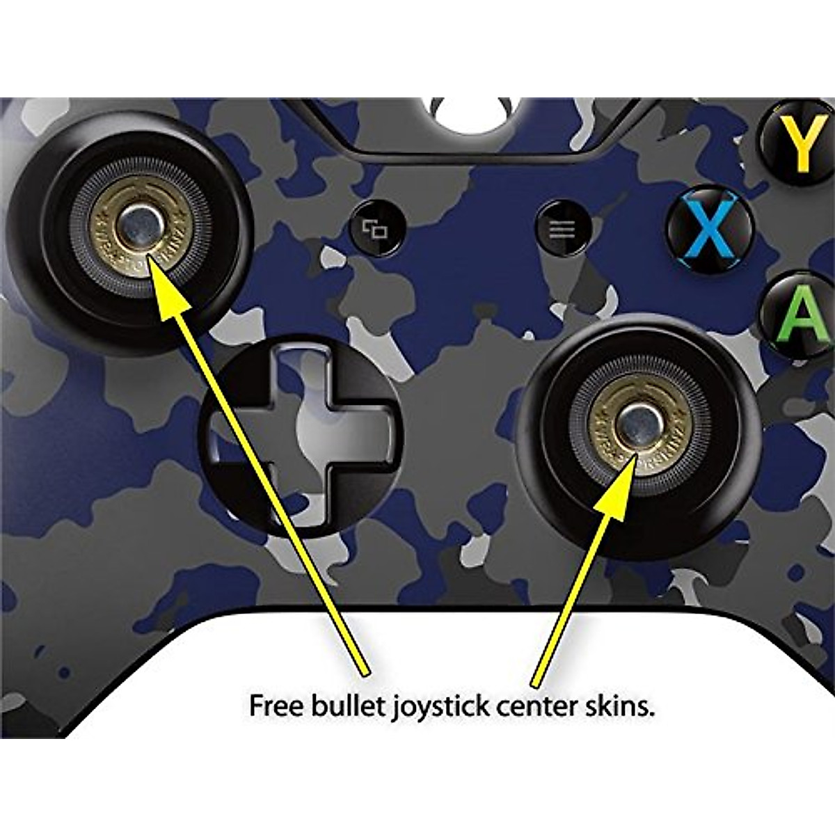 WraptorSkinz Decal Style Vinyl Skin Wrap compatible with XBOX One Original Wireless Controller WraptorCamo Old School Camouflage Camo Blue Navy - (CONTROLLER NOT INCLUDED)