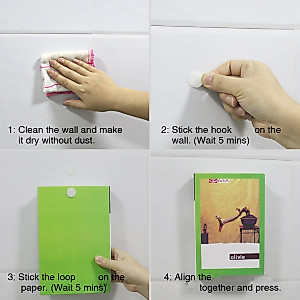 Self Adhesive Dots,1100pcs(550 Pairs) 0.59" Diameter Strong Sticky Back Hook Nylon Coins, 15mm Loop Strips with Waterproof Glue Tapes, Perfect for School Classroom ,Office, Home(White)