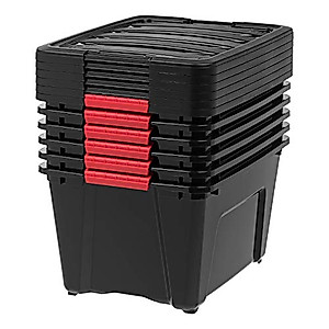 IRIS USA, Inc. TB-28 Stack & Pull Storage Box, 32 Quart, Black TB-56D Stack & Pull Storage Box, 53 Quart, Black