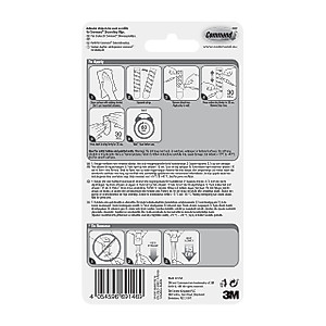 Command Mini Clear Refill Strips for Command Decorating Clips - 40 Adhesive Strips - Hanging Clips for Decorations and Fairy Lights - Damage Free Hanging