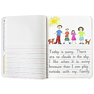 Mead Primary Journal Kindergarten Writing Tablet 6 Pack of Primary Composition Notebook Colors May Vary For Grades K- 2, 100 Sheets (200 Pages) Creative Story Notebooks for Kids 9 3/4 in by 7 1/2 in.