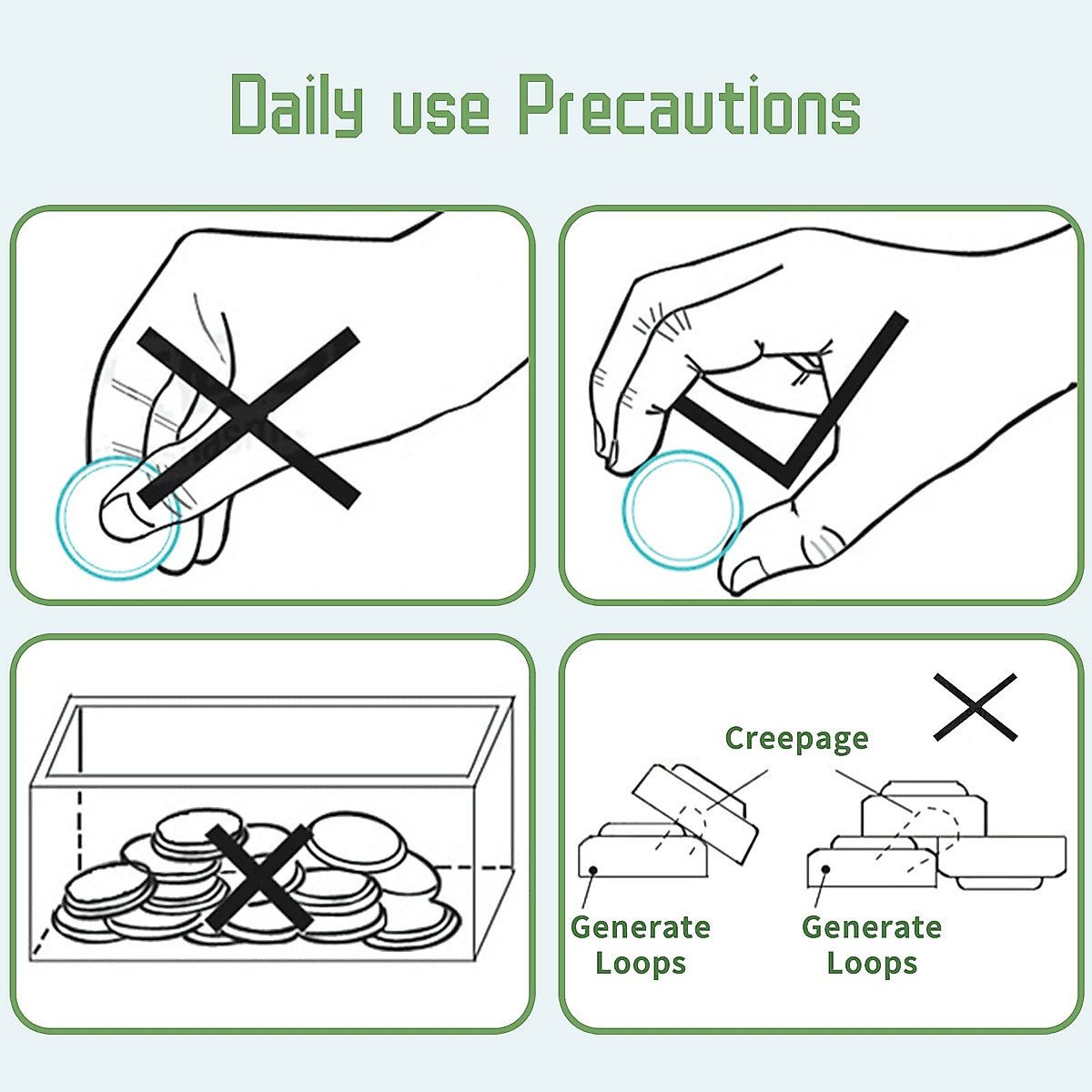 anmas rucci 100PCS CR2032 Lithium 3V Coin Battery, CR2032 Li-ion Lithium Batteries 3V Coin Button Cell, CR2032 3V Battery for Key Fob, Car Remote
